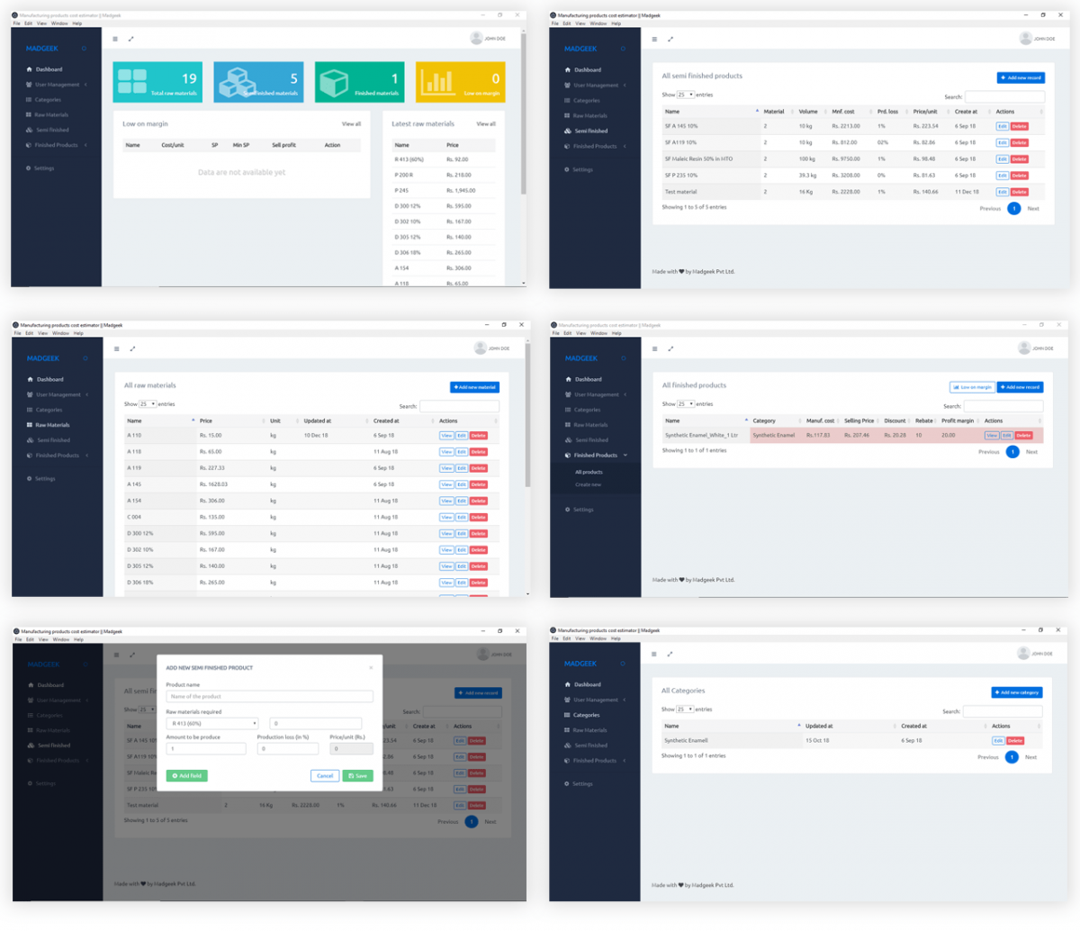 Manufacturing Cost Estimating Software - Madgeek