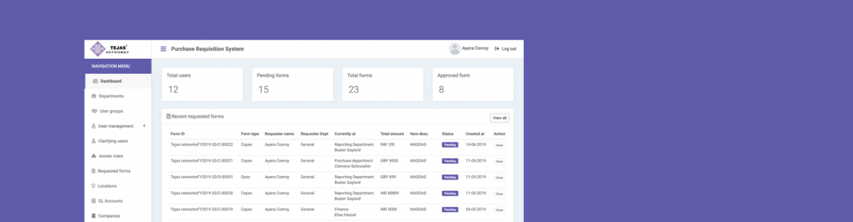 Purchase Requisition System - Madgeek